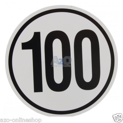 Tempo 100 km/h Aufkleber Schild Plakette Geschwindigkeit Anhänger ...