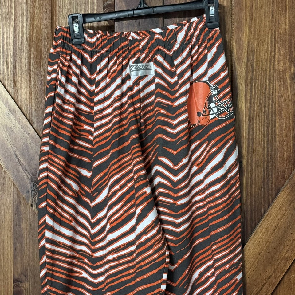 Zubaz NFL Men's Cleveland Browns Zebra Left Hip Logo Lounge Pant Small ...