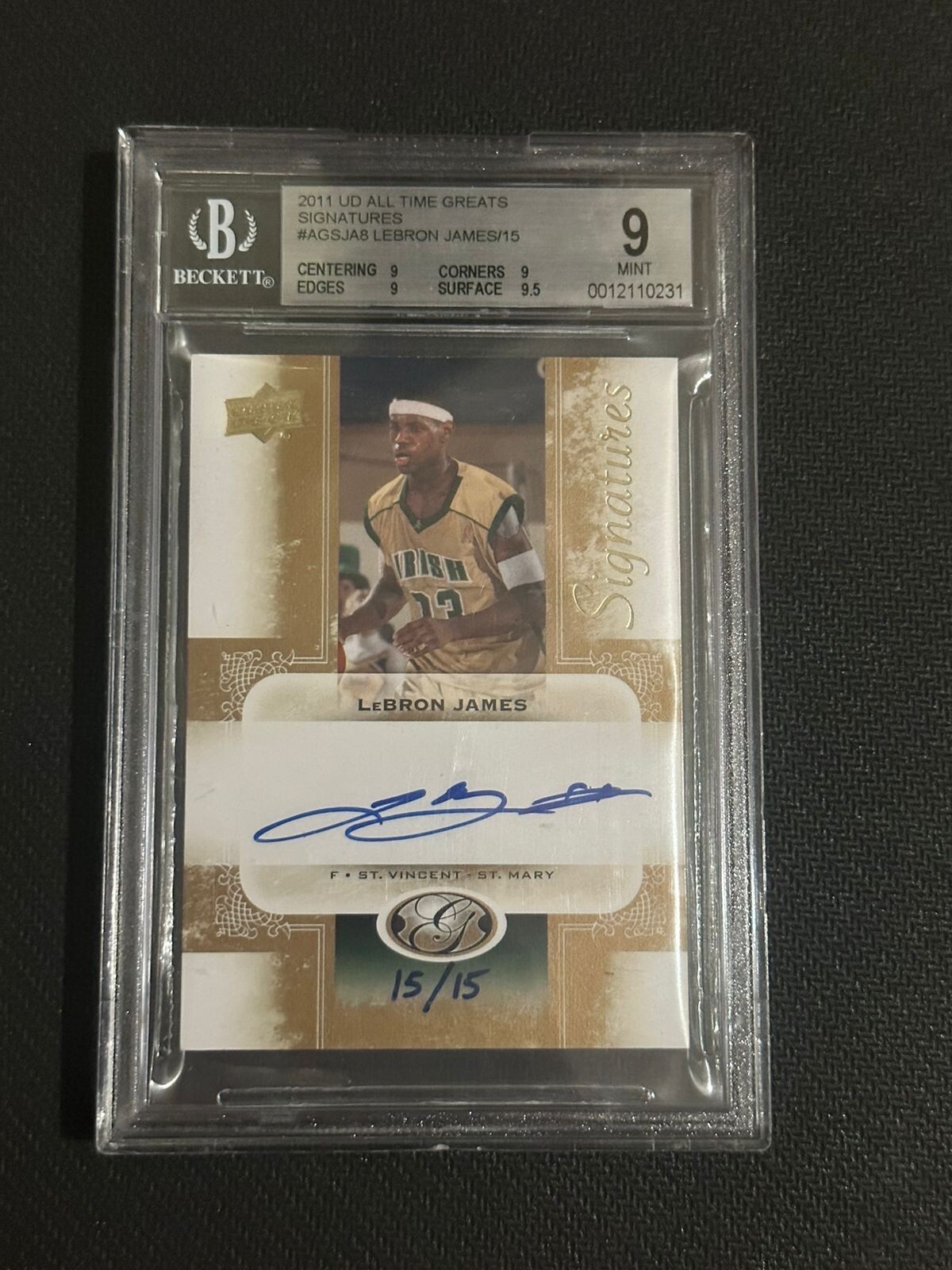 2011 Upper Deck All-Time Greats - Signatures LeBron James #AGS-JA8 /15 ...