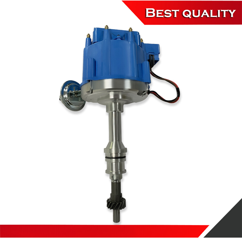 Blue Cap HEI Ignition Distributor w/65K Volt Coil Suit Ford 351C 400 ...