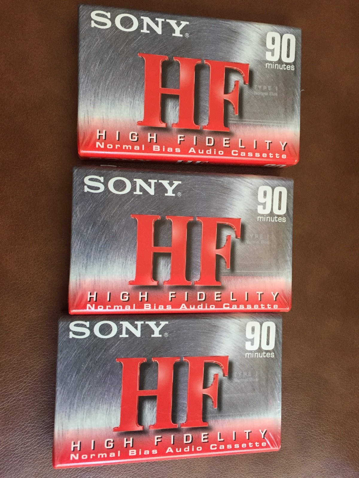 SONY Audio Cassette Blank Set Of 3 HF 90 Minute HF - Normal Bias New ...
