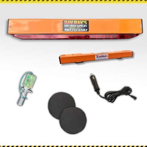 TowMate 22'' Wireless LED Tow Light Bar - ORANGE, Magnetic Mount, 10+hr ...