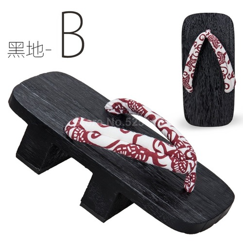 Geta Clogs Men JapaneseStyle Kimono Toe Shoes Anime Traditional Wooden ...