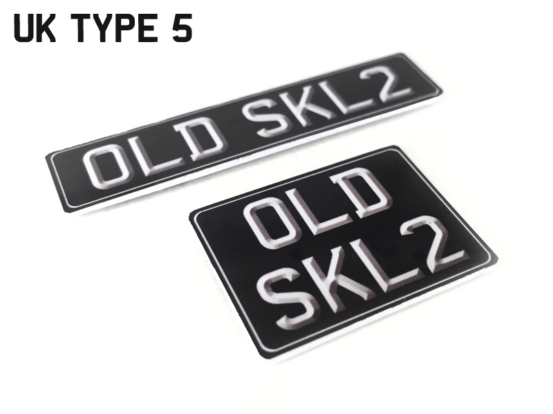 1:10 Scale UK British RC Mini Plastic Number Plate Plates Pair License ...
