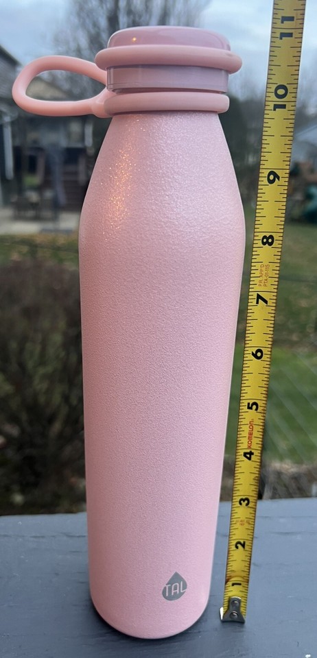 TAL Ranger 20 oz Pink Glitter Solid Print Stainless Steel Water Bottle ...