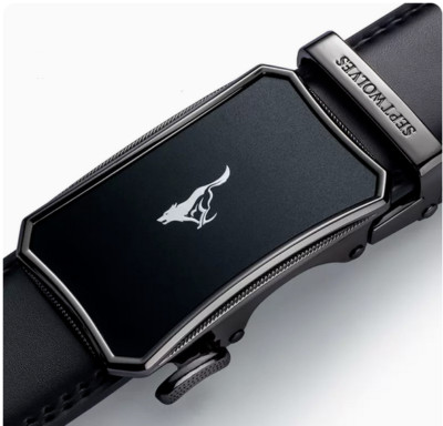 Septwolves Men waist belt cow leather Auto lock Buckle black 73821A807 ...