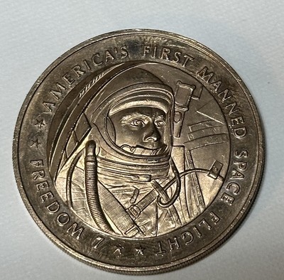 1961 Mercury 1st Manned Space Flight Shepard Freedom Seven Coin NASA ...