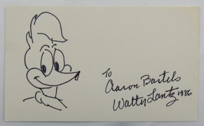 Walter Lantz Signed Auto Autograph Index Card JSA AY77385 | eBay