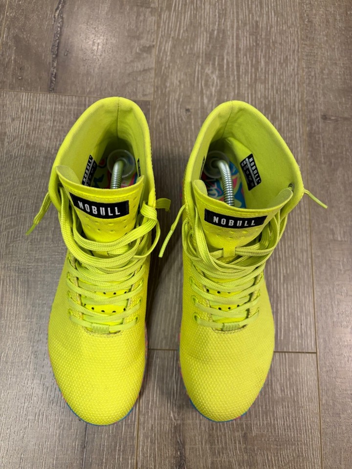 NOBULL High-Top Outwork Trainer Men’s 9.5 Neon Yellow Multicolor Sole ...
