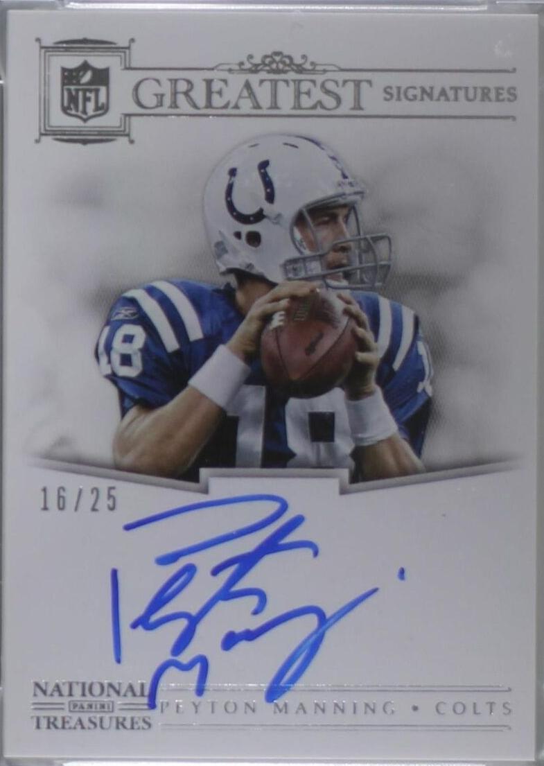 2017 Panini National Treasures - Nfl Greatest Signatures Peyton Manning ...