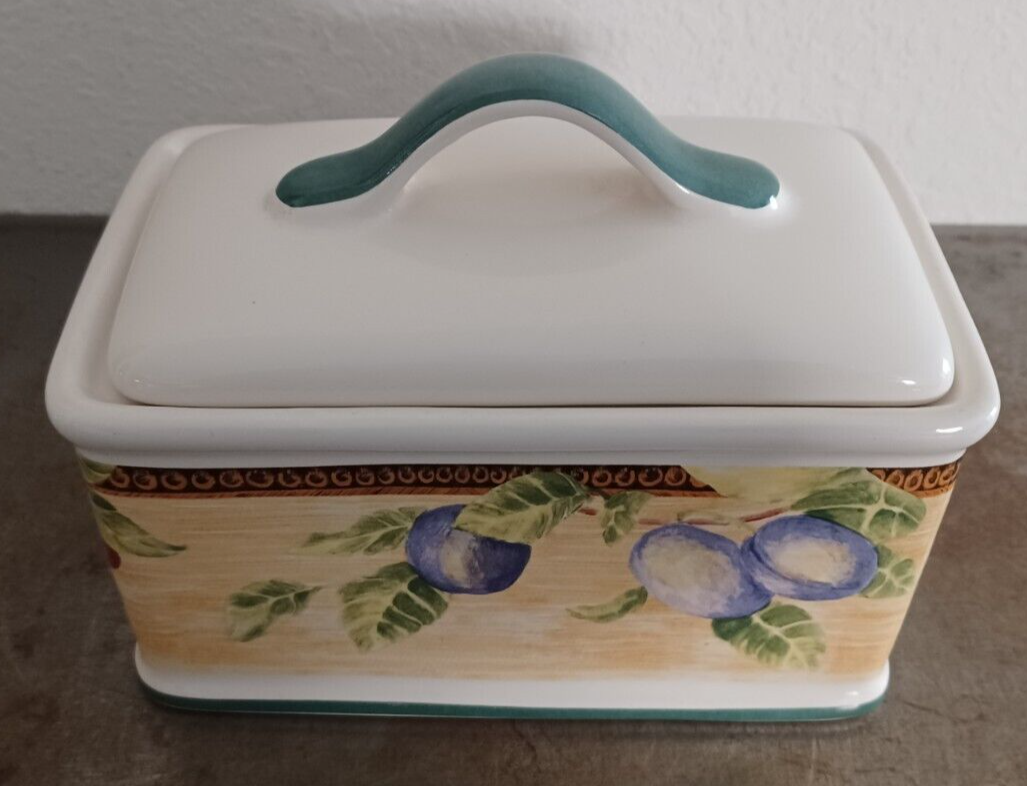 Jay Import Company Rectangle Shaped Ceramic Canister With Fruit | eBay