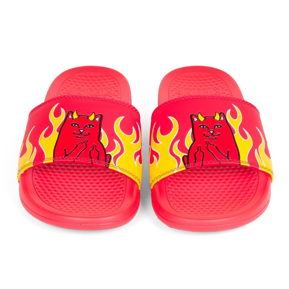 RIPNDIP Lord Devil In Hell RED Sandals Slippers Slides Mens Size 12 ...