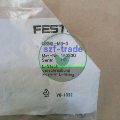 10PCS FESTO QSML-M3-3 153330 Push-In Fittings New | eBay