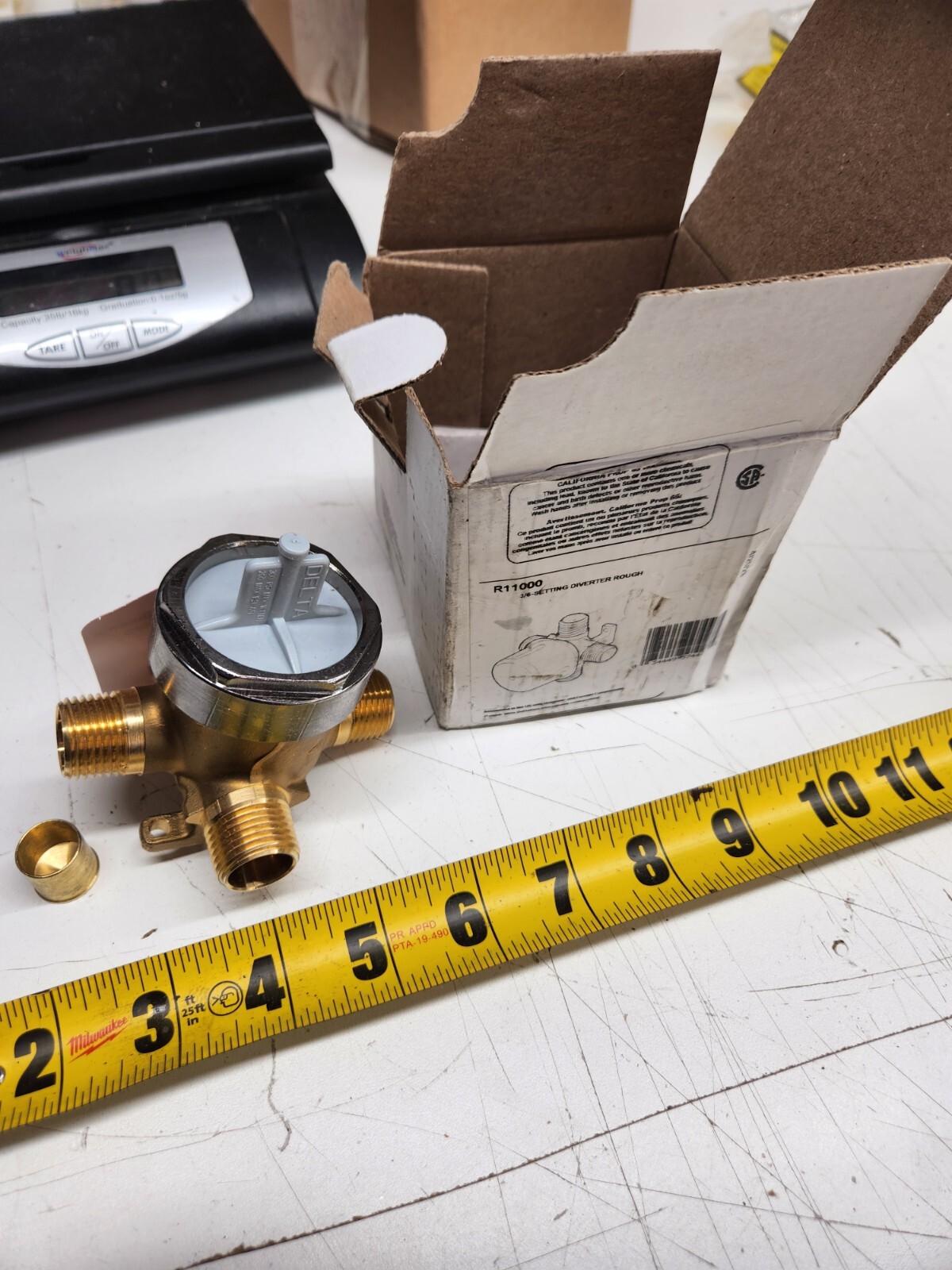 R11000 1/2" Male Threaded 3/6 Setting Tub/Shower Diverter Rough Valve ...