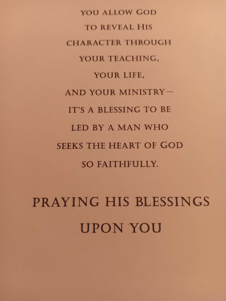 Pastor Blessing Greeting Card w/Envelope. | eBay