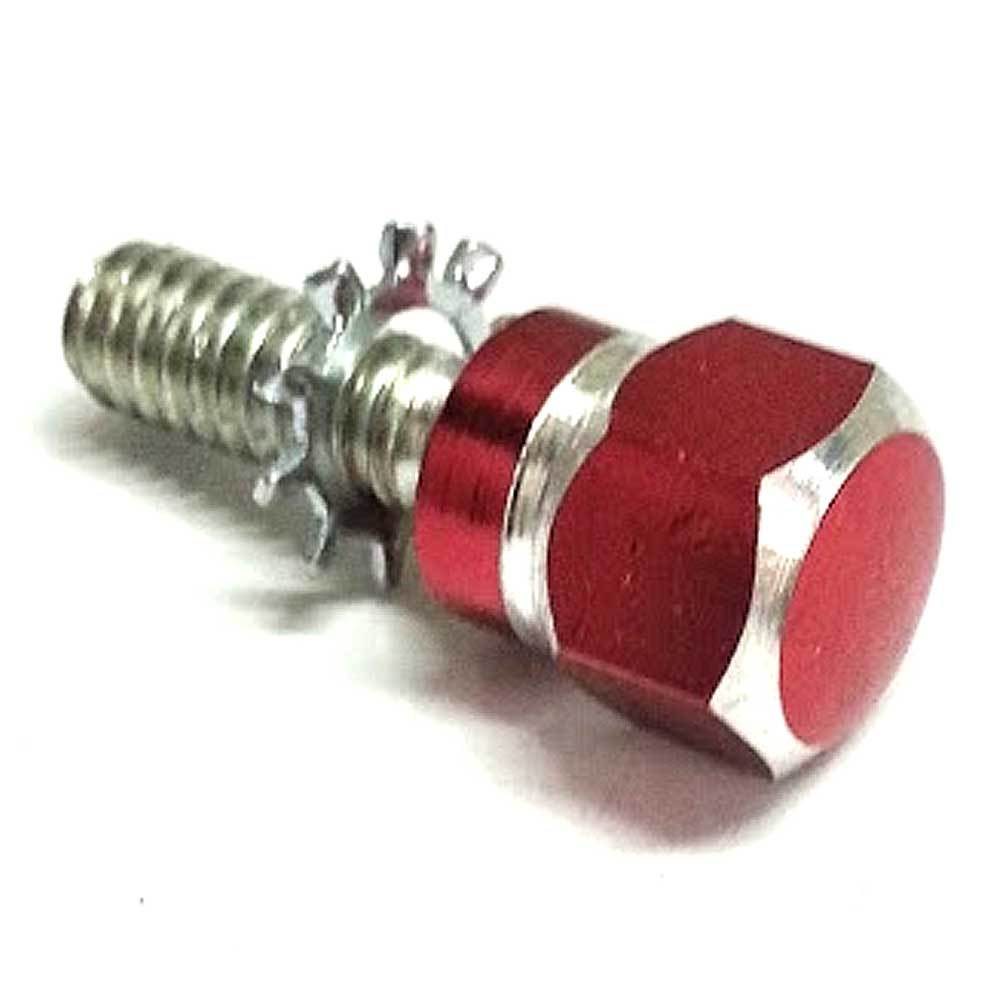 Red Billet "Hex" Custom Bolt for Harley Seat Mounting Bracket to Fender ...