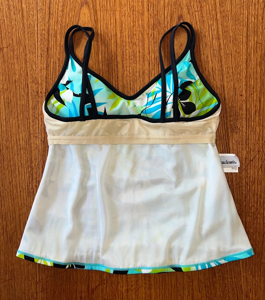 Miraclesuit, Double Strap/Soft-Cup Tankini Swim Top, Cute Floral Print ...