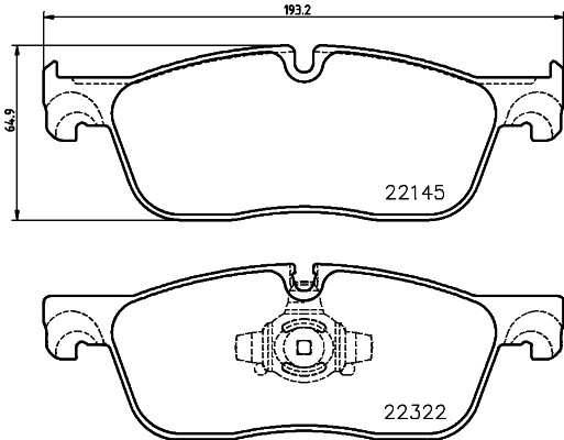 Front Brake Pad Fits Jaguar Land Rover F Pace XE XF Velar Brembo P36035 ...