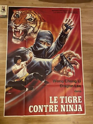 Secret Ninja Roaring Tiger HUGE POSTER king Fu Godfrey Ho One Sheet ...