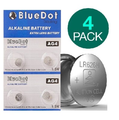 4 Pack NEW AG4 Alkaline Battery LR626 PK LR66 377 377A 626 177 V377 USA ...