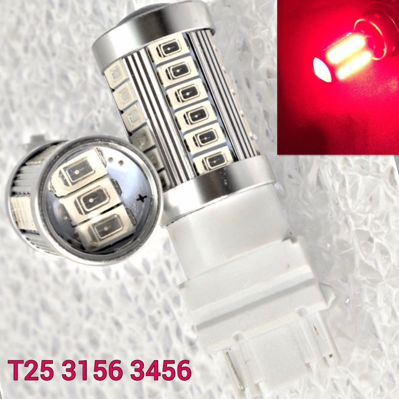 T25 3156 3456 33 LED Red Bulb Front Signal M1 Fits Hon Niss MA | eBay