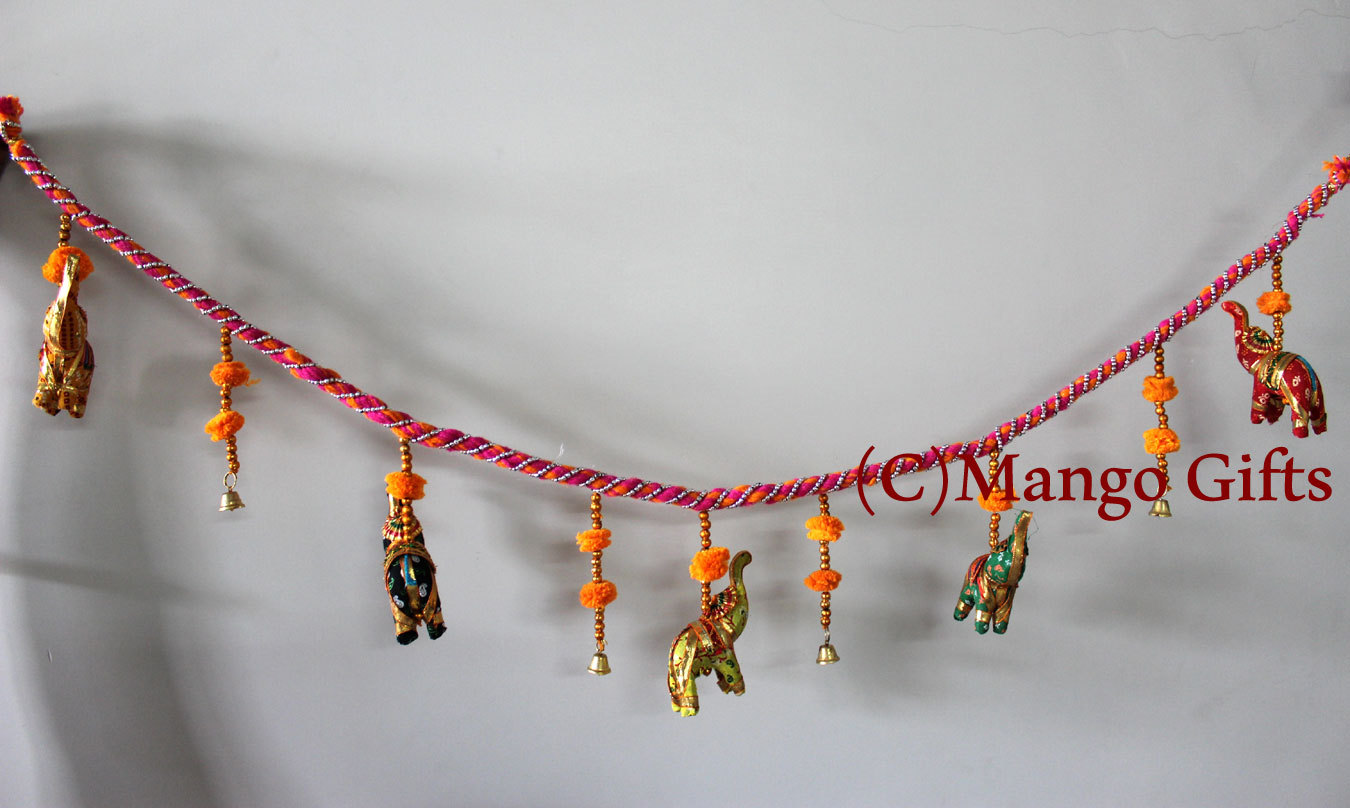Handmade Multicolor Elephant Door Hanging String Decoration Home Decor ...