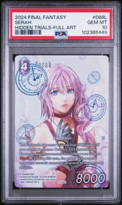 2024 Final Fantasy TCG Hidden Trials - Serah 23-088L Full Art PSA 10 ...