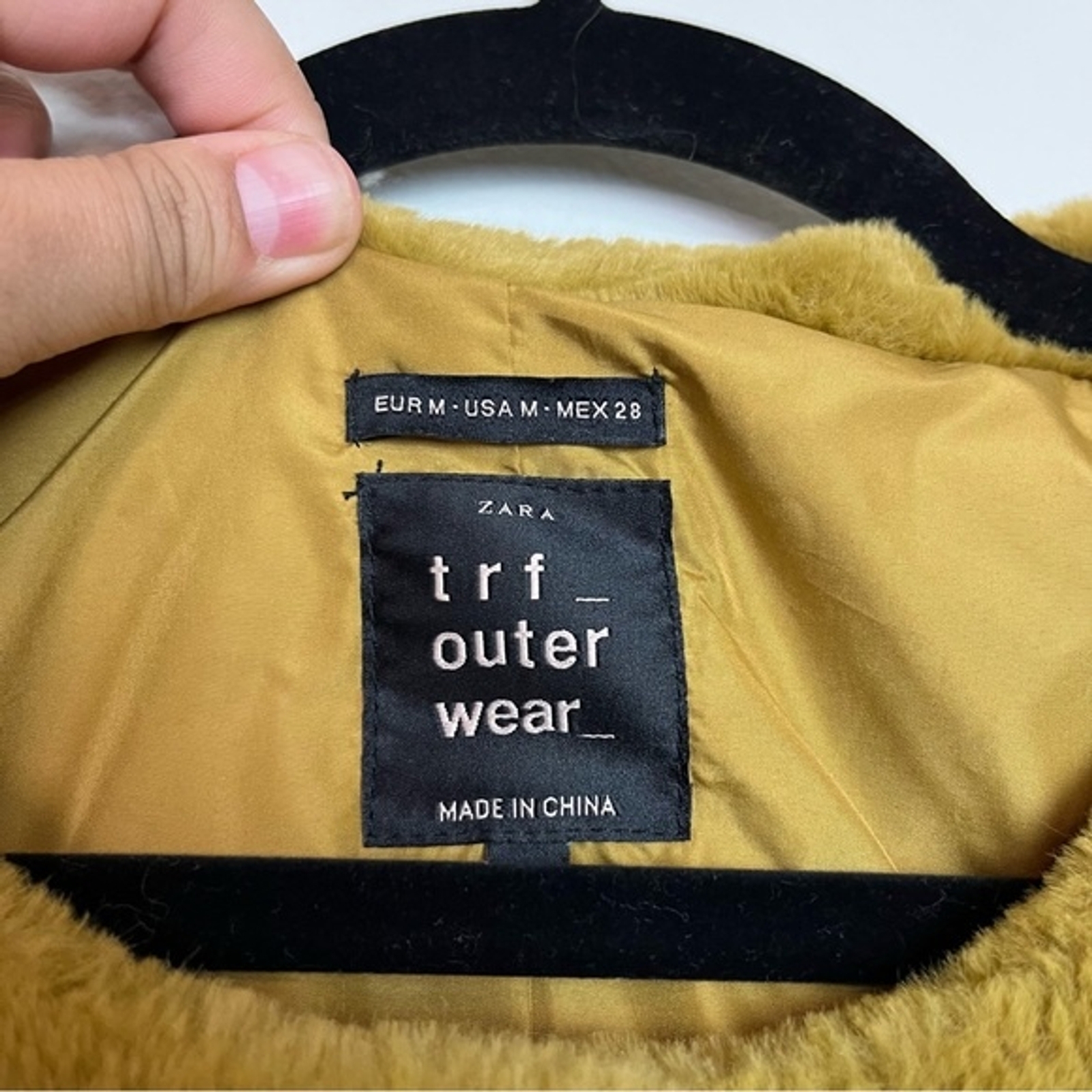 Zara TRF Collection Mustard Yellow Teddy Button Up Ja… - Gem