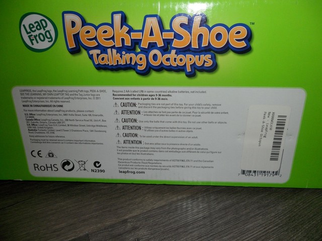 LeapFrog Peek-a-shoe Talking Octopus for sale online | eBay