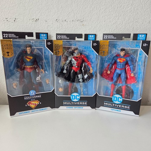 McFarlane Toys DC CYBORG SUPERMAN, SUPERMAN BATTLE DAMAGE, SUPERMAN NEW ...