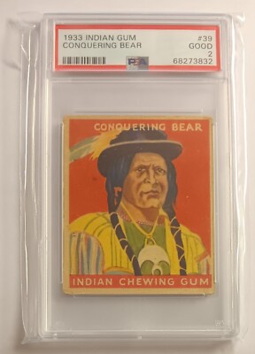 1933 Goudey Indian Gum Conquering Bear #39 PSA 2 | eBay