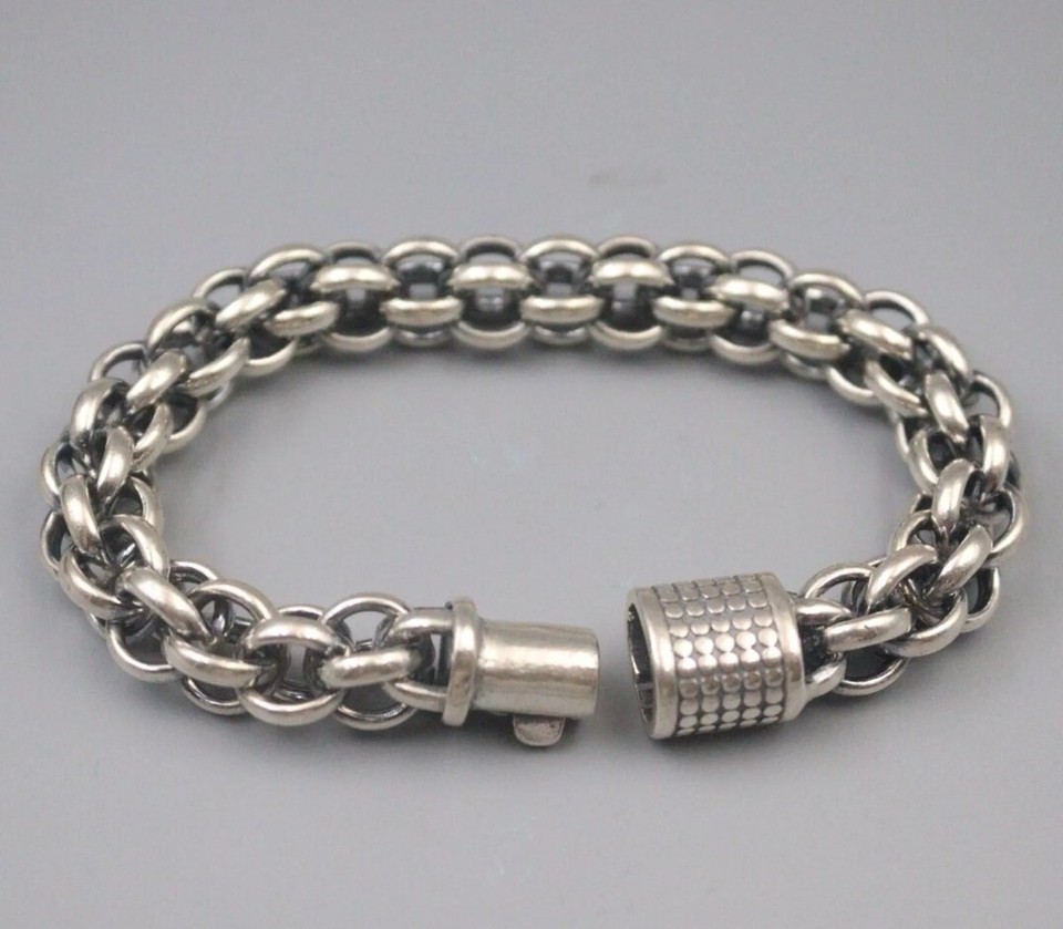 Solid Stainless Steel Belcher Bracelet Huge Chunky Heavy Mens Women ...