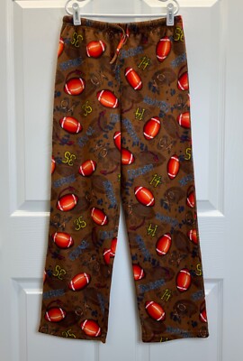 Up-Late Brown Sports Fleece Pajama Lounge Pants, Drawstring Waist ...