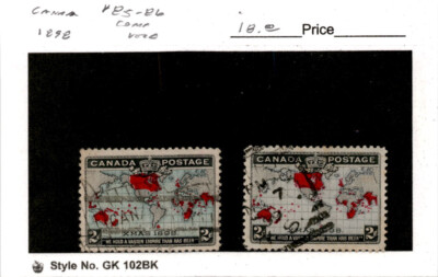 Canada, Postage Stamp, #85-86 Used, 1898 Christmas Map (AF) | eBay