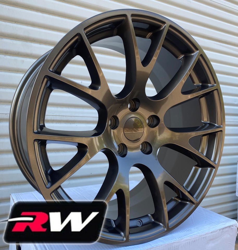 fits Grand Cherokee SRT Hellcat style Wheels 20 x9.5" Gloss Bronze Rims ...