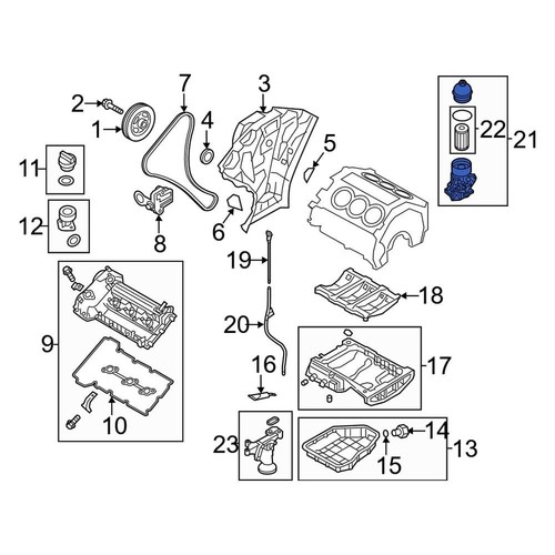 For Kia Sorento 2012-2018 Kia 263003CAB1 Engine Oil Filter Housing | eBay