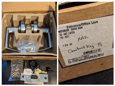 Schlage Entrance Heavy Duty EntrancOffice Lock Latchset ND50JD RHO 626 ...