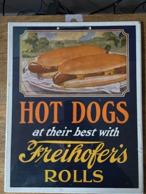 Freihofer's Rolls Shrink Wrapped Cardboard Ad in Excellent Condition | eBay