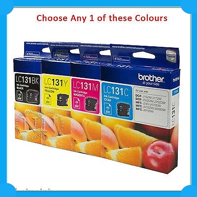 Any 1x Genuine Brother LC131 Ink Cart-MFC-J870DW/MFC-J650DW/MFC-J475DW ...