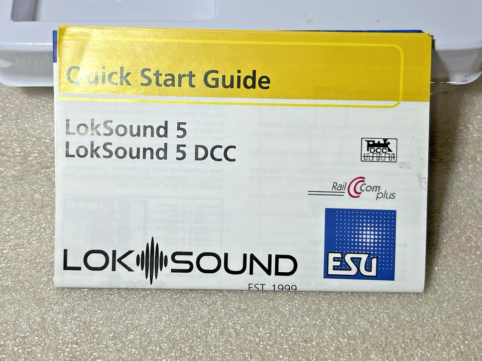 ESU LOKSOUND V5FX Speaker DCC Sound Only Decoder 8-Pin EMD File Tested ...