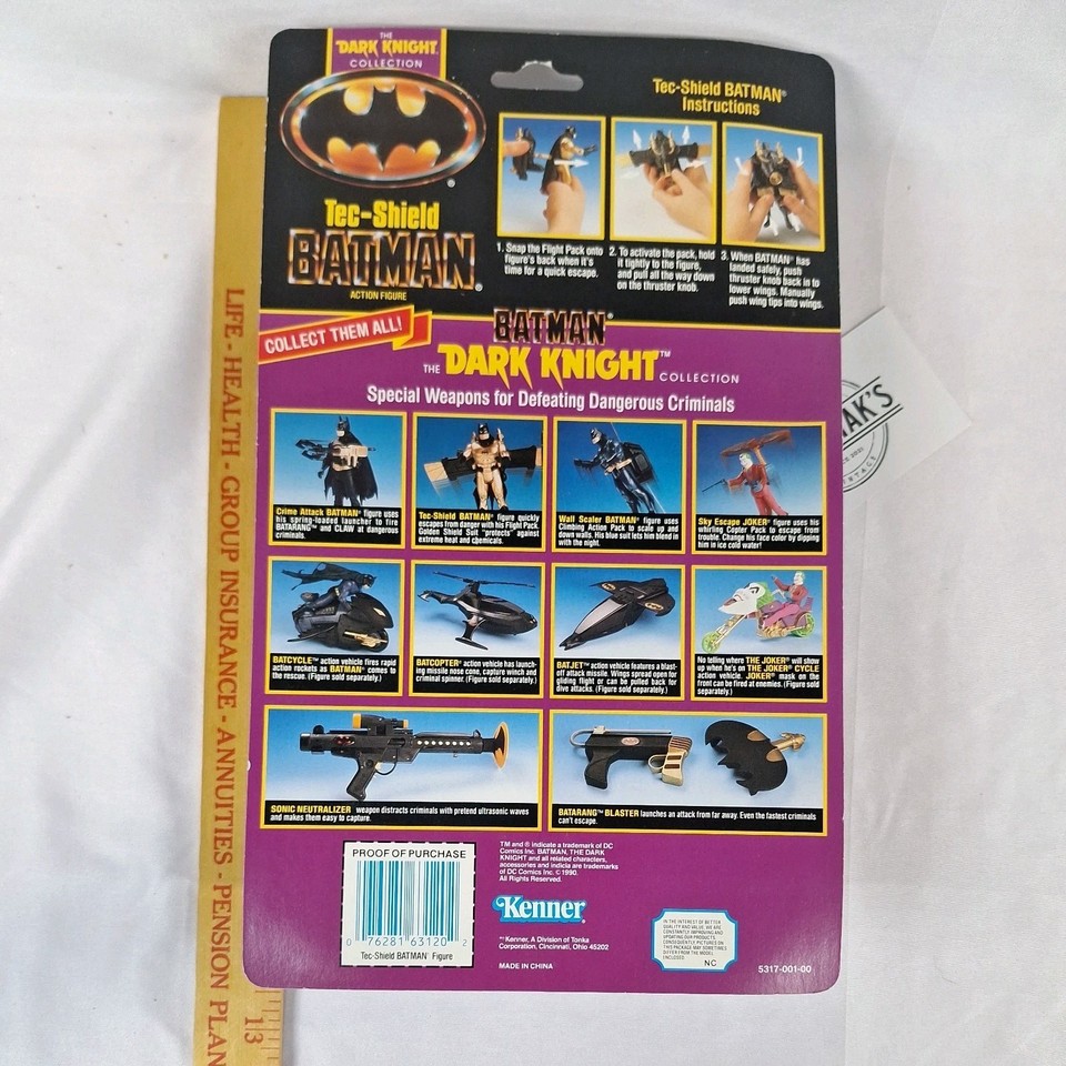1990 The Dark Knight Collection Tec-Shield Batman Action Figure 1990 ...