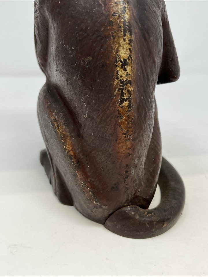 ANTIQUE CAST IRON MONKEY DOORSTOP HUBLEY SUPERB CONDITION | eBay