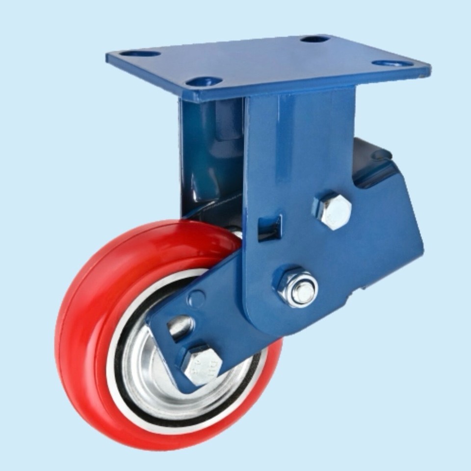 2 Count Blue Spring Shock Absorbing Damping Locking Caster Wheels Heavy ...