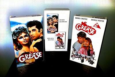 Grease Collectors Edition Box Set - Grease 1 & 2 (1978/1982) VHS Movie ...