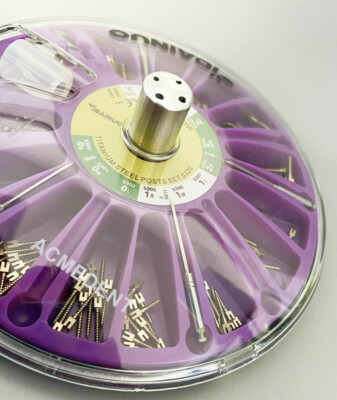 Dental TITANIUM Steel Alloy Screw Post Root Canal Pin Conical Core ...