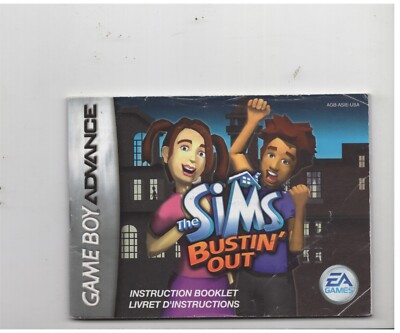 The Sims Busting Out GBA MANUAL ONLY Authentic Original | eBay