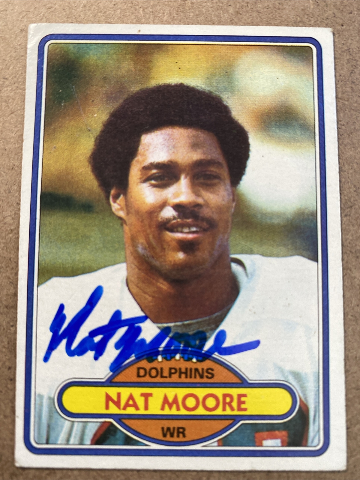 Nat Moore 1980 Topps #515 Auto Autographed Card Miami Dolphins Florida Gators | eBay