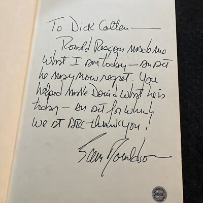 Sam Donaldson Signed Hold on Mr. President 1987 Reagan Inscription ...