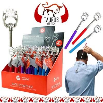 BEAR CLAW BACK SCRATCHER Metal Extending Extendable Massager Portable ...