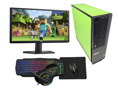 Minecraft Gaming PC bundle 3.40GHZ 8GB 120gb SSD r5 340x DVD Windows 11 ...